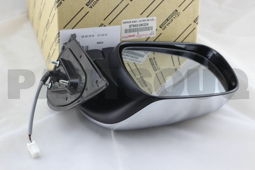 879400K024 Genuine Toyota MIRROR ASSY, OUTER REAR VIEW, LH 87940-0K024 ...