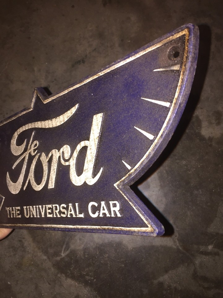Ford Motors Sign Plaque Cast Iron Metal Man Cave AUTO HOTROD Collector ...