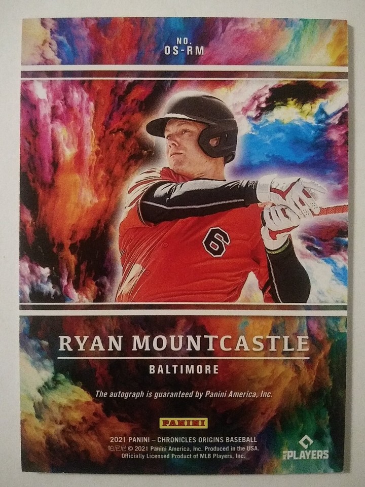 2021 Panini Origins Ryan Mountcastle #'d 46/99 Red Rookie Autograph ...