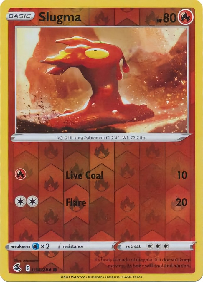 Slugma 034/264 Reverse Holo Fusion Strike Common Pokemon TCG NM | eBay