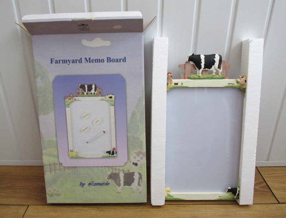 Farmyard Memo Board - Dry Wipe Magnetic Memo Board - Farmyards Farm ...