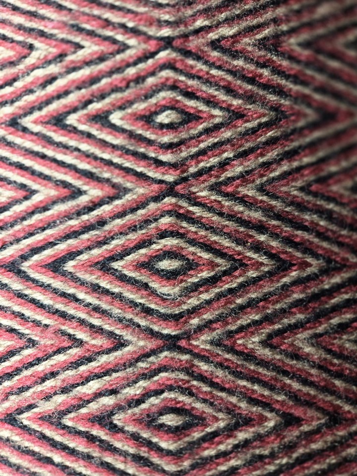 Vintage NAVAJO Native American Double Weave Rug Eye Dazzler Elsie James ...