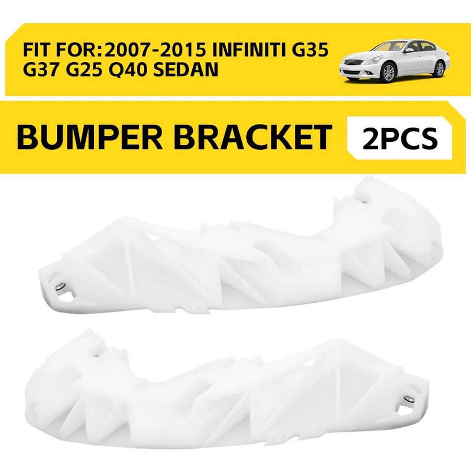 White Front Bumper Support Bracket For 2007-15 INFINITI G35 G37 G25 Q40 ...