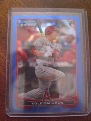 Kole Calhoun 2012 Bowman Chrome BLUE ROOKIE refractor card RARE 1/250 ...