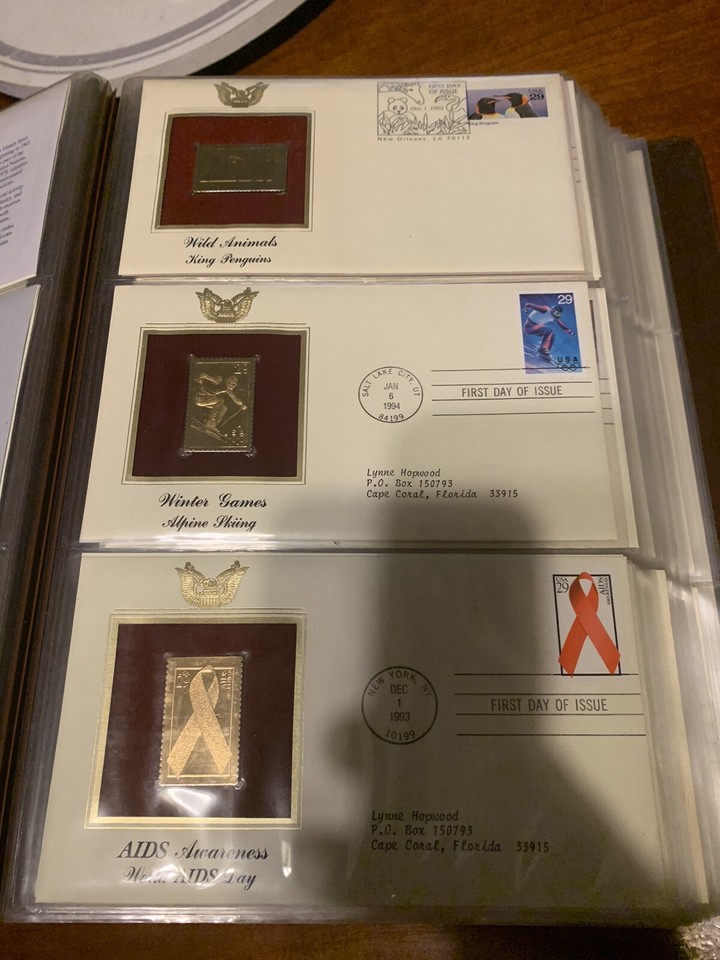 Golden Replicas Of United States Stamps.Proof Replicas Of 22kt Gold | eBay