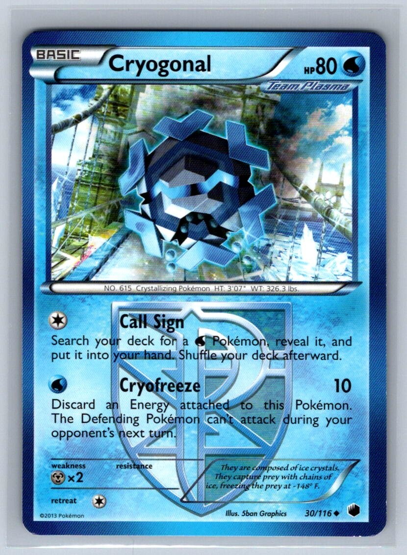 Pokemon Cryogonal B&W Plasma Freeze 30/116 LP | eBay
