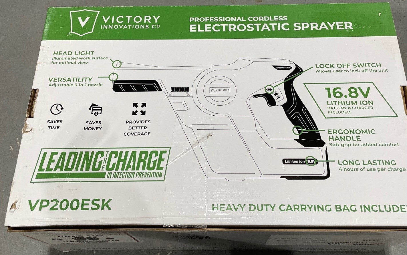 Victory Professional Cordless Electrostatic Handheld Sprayer VP200ESK ...