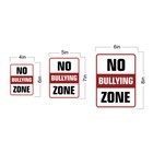 Portrait Round Plus No Bullying Zone Wall or Door Sign | Warning ...