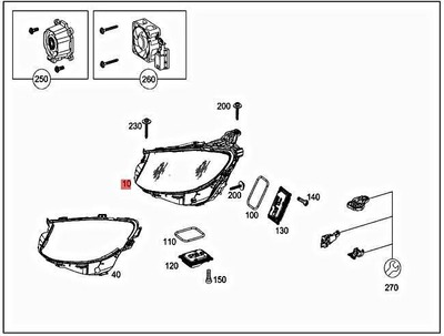 Genuine MERCEDES C238 S213 W213 E-CLASS All-Terrain Lamp Unit Left ...