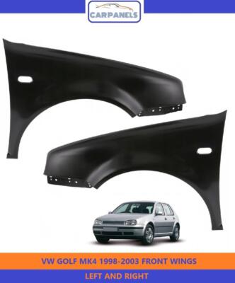VW GOLF MK4 FRONT WING 1998-2003 PAIR LEFT AND RIGHT BOTH SIDE PRIMED ...