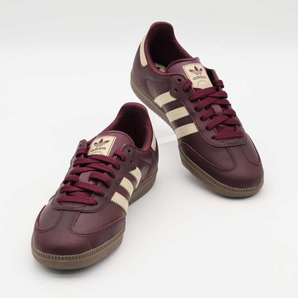 IF7004 adidas Originals Samba OG Maroon Crystal Sand Gold Metallic ...