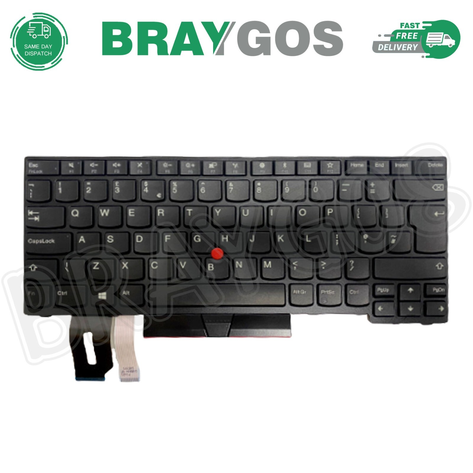 Replacement For Lenovo Thinkpad T480S UK Layout Laptop Keyboard With ...