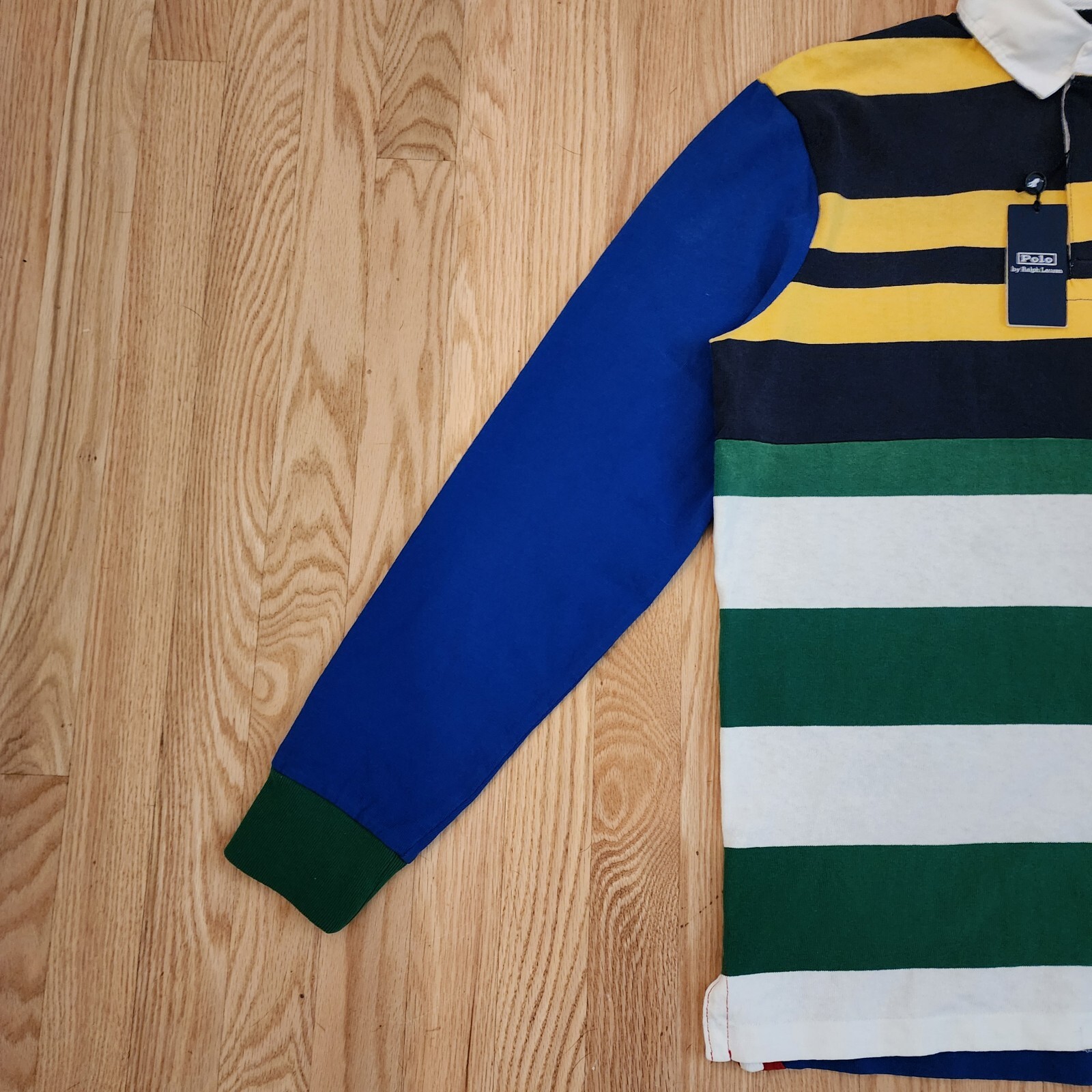 Polo Ralph Lauren Men's M Classic Fit Rugby Shirt Patchwork Colorblock ...