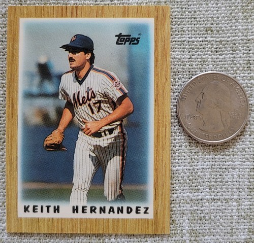 1987 Topps Baseball Major League Leaders Mini #24 Keith Hernandez New ...