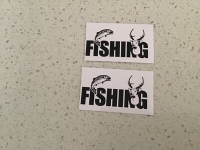 FISHING STICKER 2 SET, FISHES, SAKT FRESH LURES RODS BAITS LINES BOATS ...
