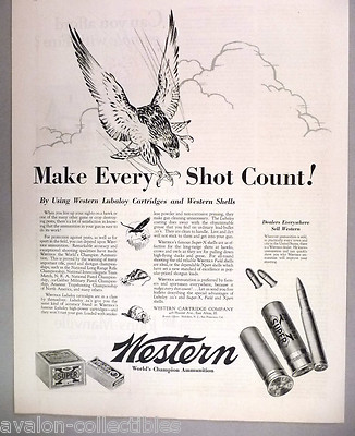 Western Ammunition PRINT AD - 1930 ~~ Western Cartridge Co, ammo | eBay