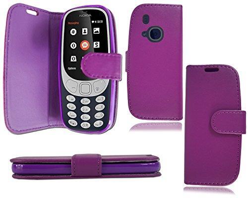 For Nokia 3310 Case, Slim Leather Wallet Magnetic Flip Stand Premium ...