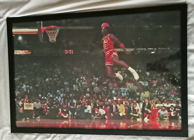 Michael Jordan Foul Line Framed Poster NBA Black Frame | eBay Australia