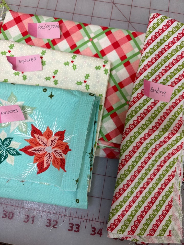 Cobblestone Table Runner QUILT KIT with whimsical bright Christmas ...