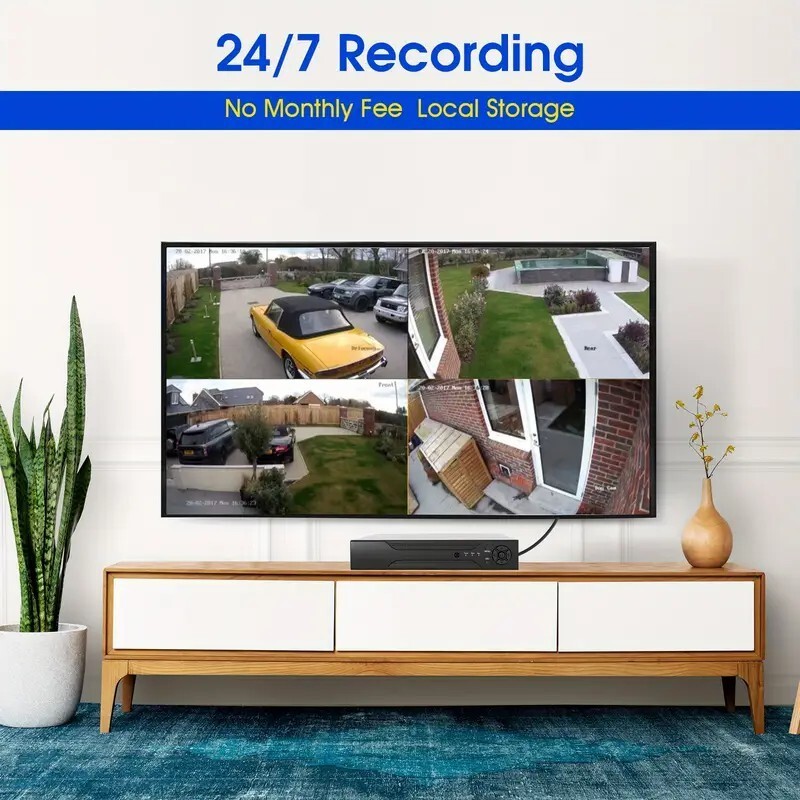 5MP HD 8CH DVR 8 Home Outdoor Cameras CCTV Security System Motion ...