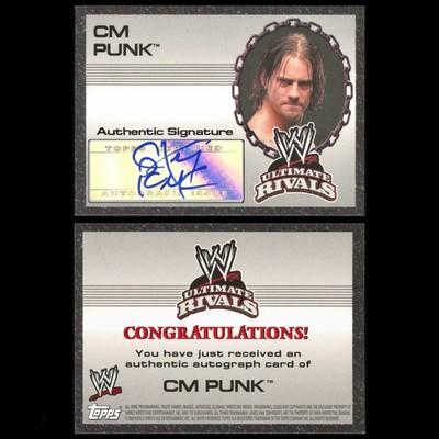 2008 Topps WWE Ultimate Rivals CM Punk Auto Autograph | eBay