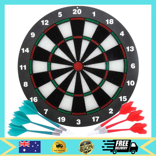 Safety Dart Board Set for Kids and Adults,16 Inch Soft Rubber Dart ...