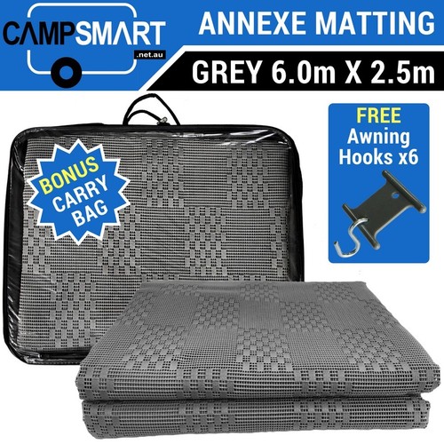 Caravan Annexe Matting 6m x 2.5m Grey Flooring Camping Floor Ground ...
