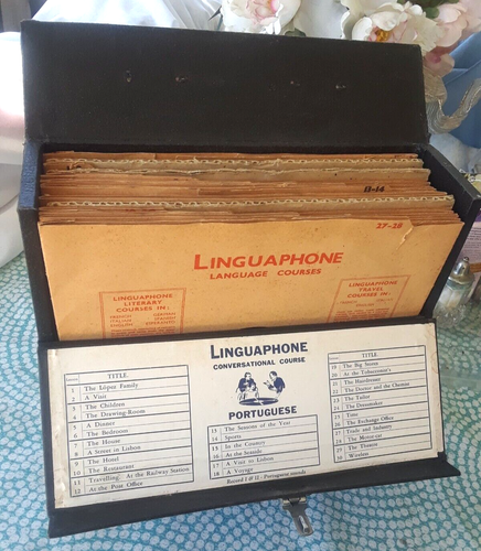 Vintage 50s Linguaphone Course Titles 1-28☆Complete 16 Record Set☆Orig Case☆XLT | eBay
