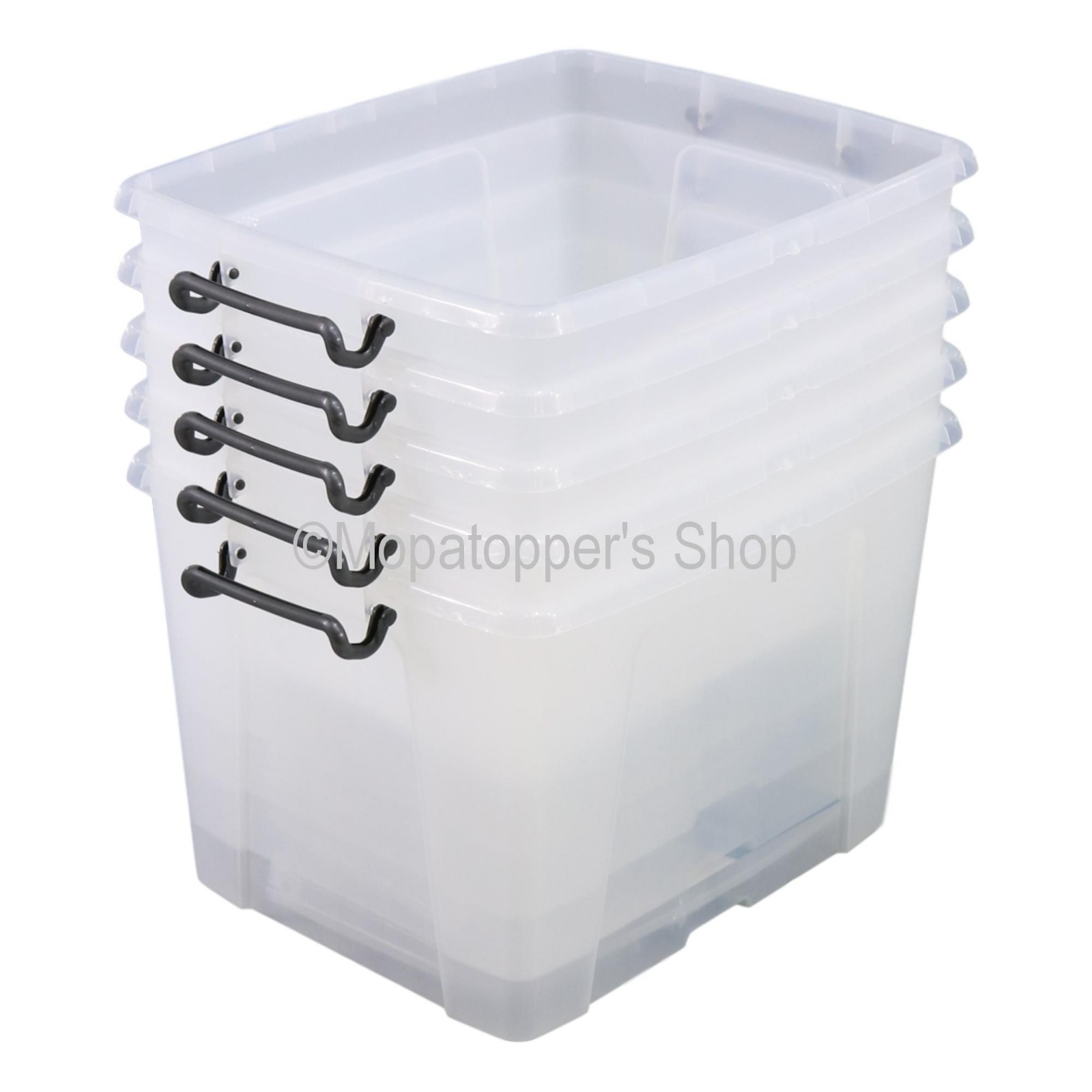 NEW Smart Storemaster Pack Of 5 Clear Plastic Storage Boxes Box & Lid ...