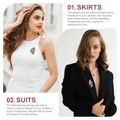 Rhinestone Letter Brooch Pins, Initial Letter I Broaches Lapel Pin ...