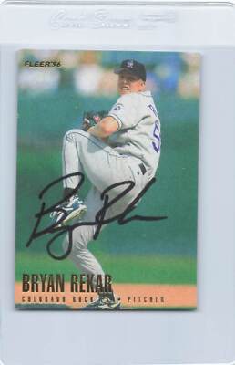 1996 Fleer #371 Bryan Rekar Rockies Signed Auto *K1128 | eBay