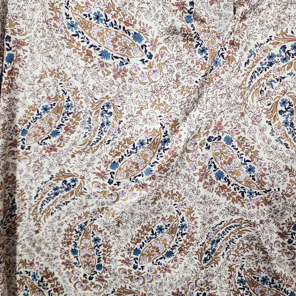 Haver London Plus Size 1X Floral Paisley Ruffle Sleeves & Neckline Silk ...