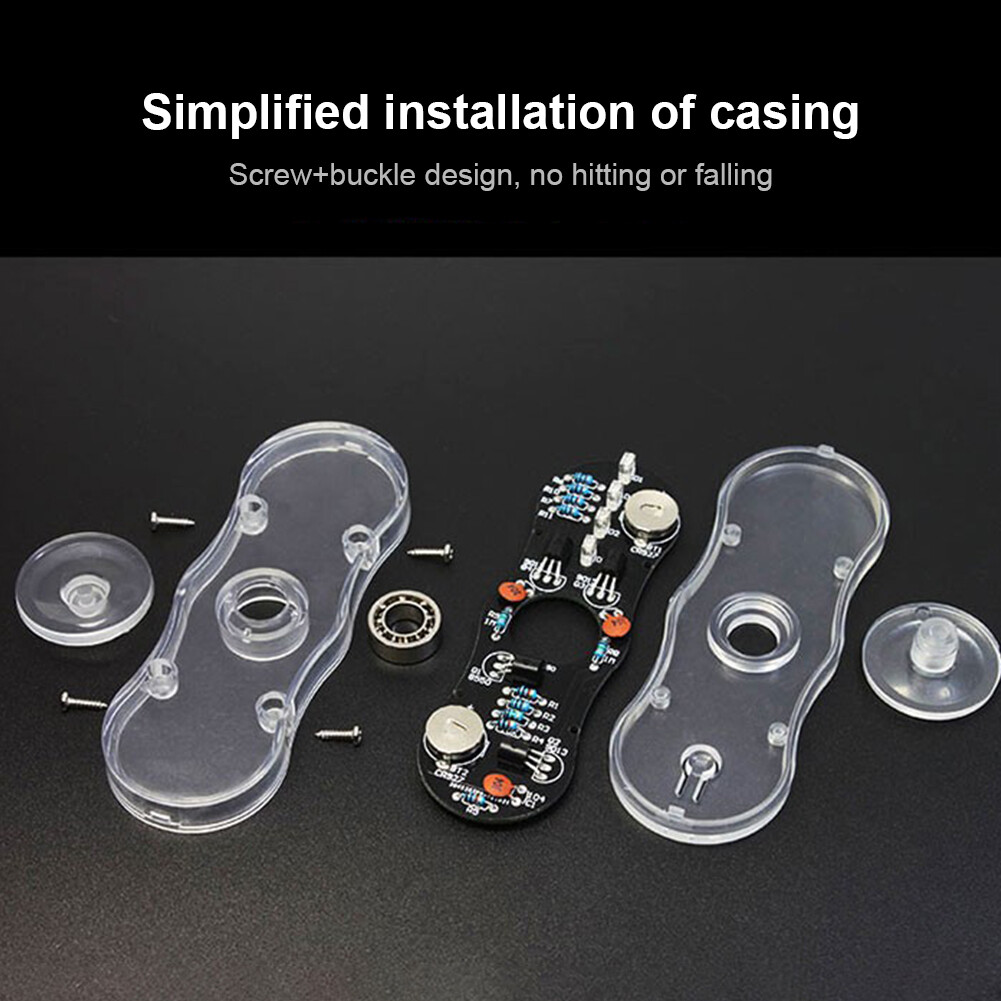 LED Fingertip Gyro DIY Electronic Kit POV Rotation(with Battery) | eBay