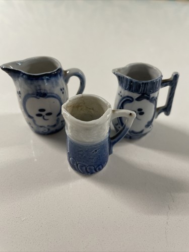 Miniature Blue And White Vintage Pitchers | eBay