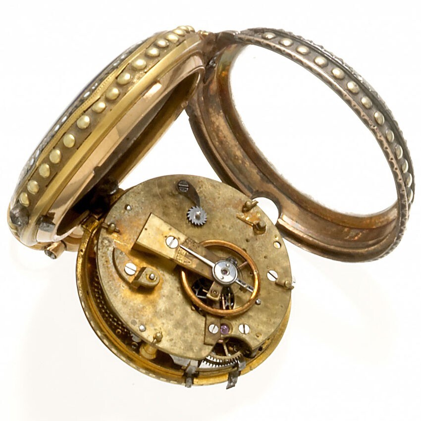 French Patron Quarter Hour Bell Pump Repeater Fusee Pocket Watch | eBay