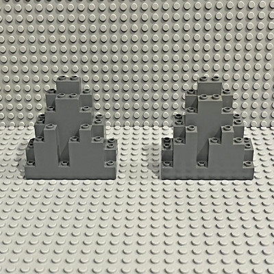 LEGO 6083 Dark Bluish Gray LURP Rock Panel 3x8x7 Triangular (Lot of 2 ...