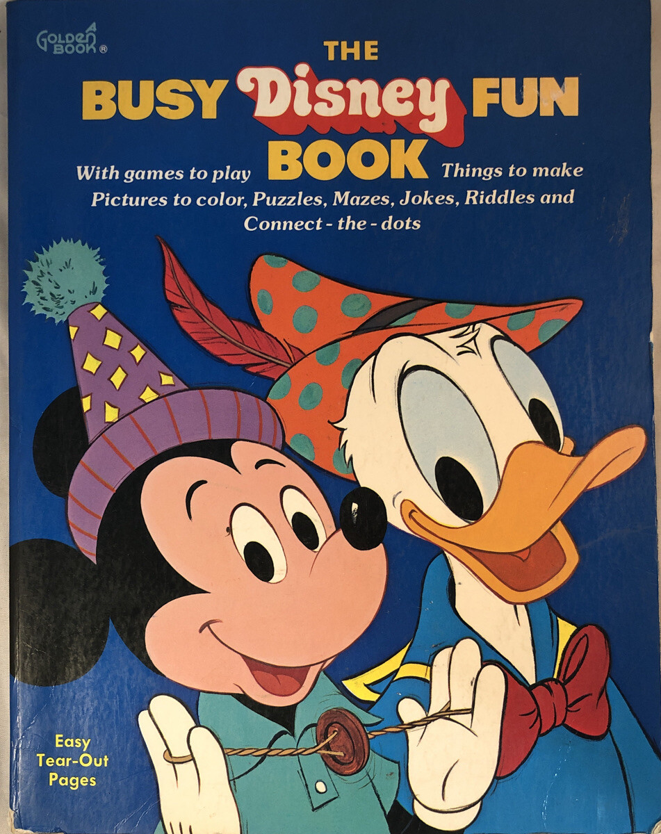 A Golden Book - The Busy Disney Fun Book: 1977 | eBay