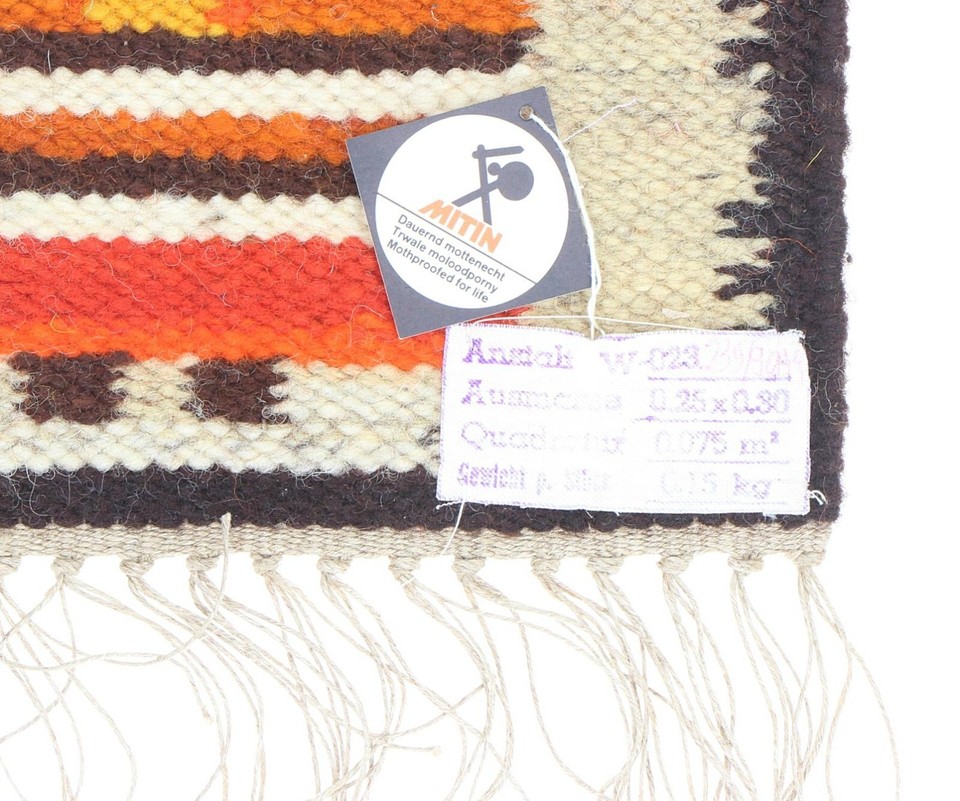 Vintage Small 1970's Polish Textile Wall Hanging THE FLOWER SELLER 31cm ...