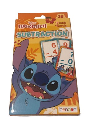Disney Lilo & Stitch Subtraction 36 Education Flash Cards Homeschooling ...