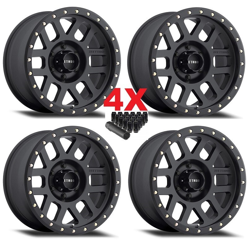 FIT TRD BLACK METHOD MR309 WHEELS RIMS TIRES 285 70 17 BFGOODRICH KO2 ...