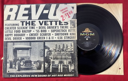 The VETTES Rev-Up MGM E4193 1964 MONO Lp in SHRINK Surf / Hot Rod | eBay