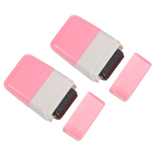 Identity Theft Protection Security Roller Stamp, Pink 2pcs 732324843765 ...