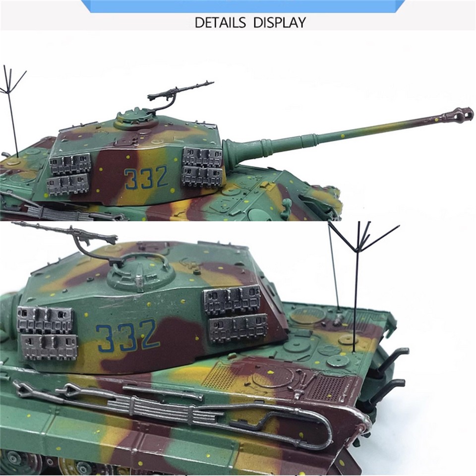 New 1:72 German Tiger King Heavy Tank Alloy Model Souvenir Static ...