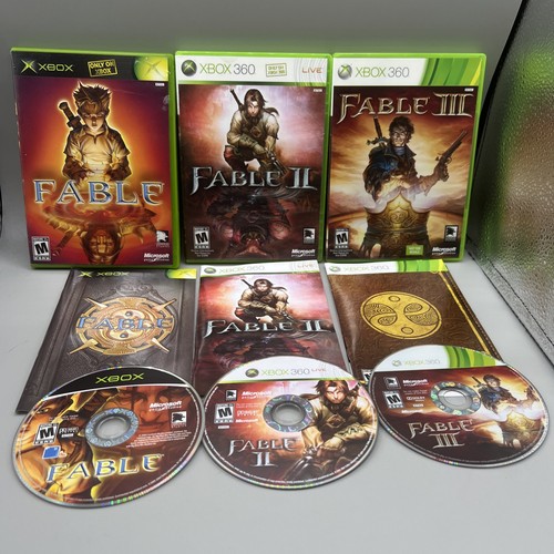 Fable Trilogy Fable 1, 2, 3, Xbox 360 Lot Of 3 Games Original Xbox ...