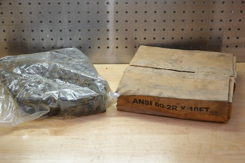 ANSI Roller Chain 60-2Rx10' 60-1R 10' New in box 60 2R 10ft 60-2R New ...