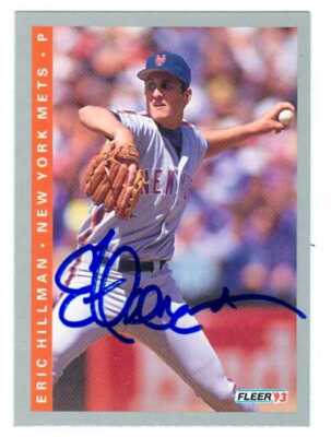 Eric Hillman autographed baseball card (New York Mets) 1993 Fleer #87 ...