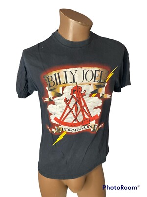 Billy Joel 1989 Storm Front Tour TShirt Large Single Stitch Vintage Not ...
