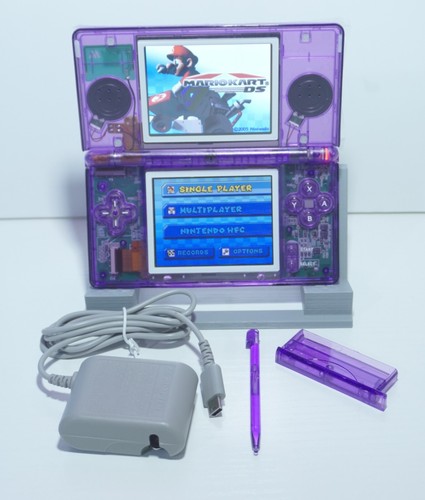 Nintendo DS Lite Transparent Clear Purple Handheld System with Charger ...