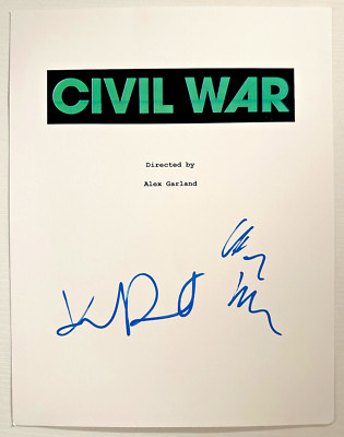 Kirsten Dunst & Wagner Moura Signed A24 "Civil War" Script Cover | eBay