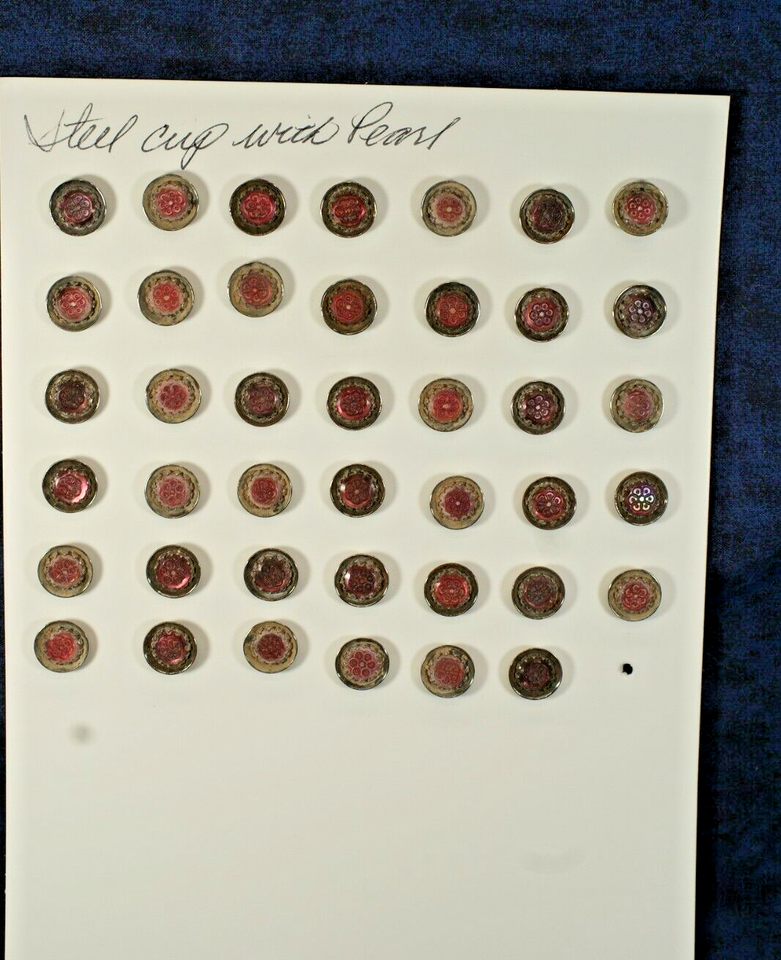 BS1 - Vintage, Antique Buttons, Steel Cup with Pearl Accents, 41 ...